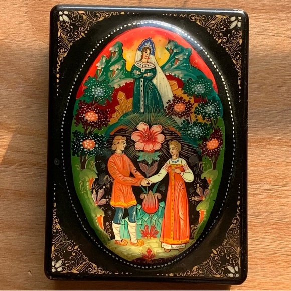 Storage & Organization | Vintage Russian Lacquered Box | Poshmark